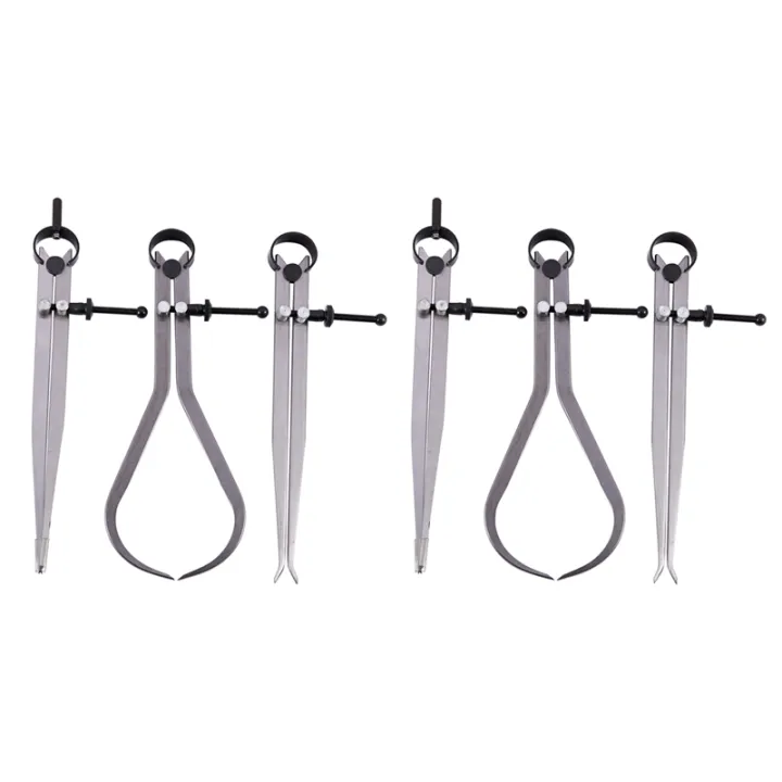 Spring Inside Outside Divider Caliper Set 8-Inch Machinist Tools 6-Pack ...