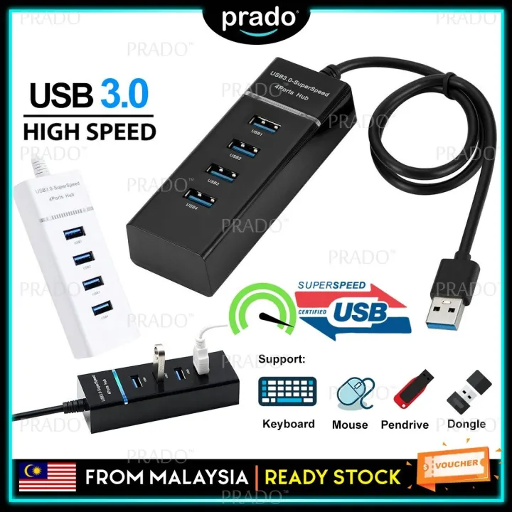 PRADO Malaysia 4 Port USB 3.0 Hub Super Speed 5Gbps Converter Cable ...