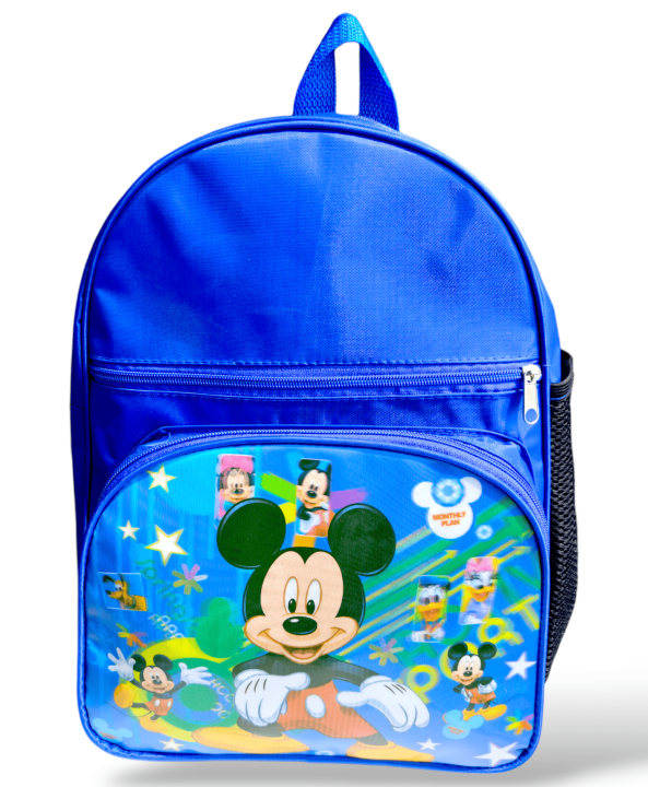 Mickey Mouse Kids School Backpack for Grade 3, 4 & 5 Boys Blue Color ...