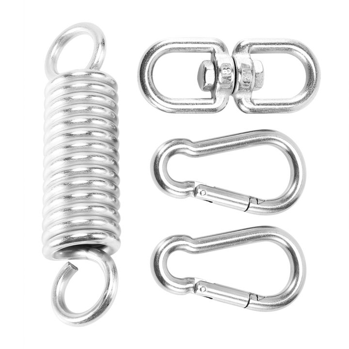 SRIWEN Stainless Steel Swivel Mount Chain with Carabiners and Spring ...