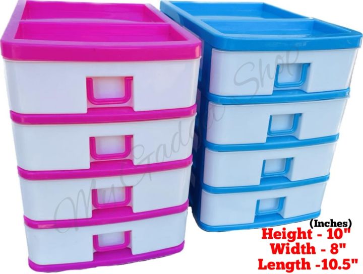 Daxer Table Drawer Set plastic heavy duty desk organizer box pink and ...