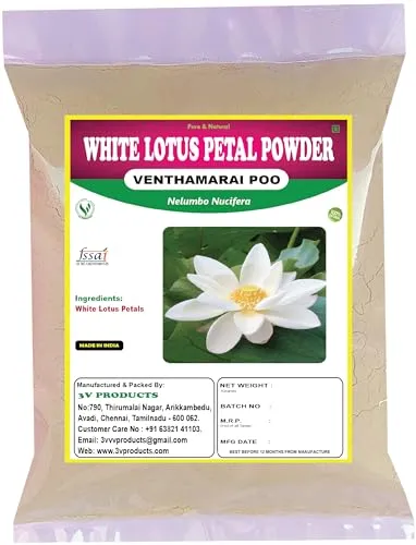 3V PRODUCTS White Lotus Powder 200g | Venthamarai powder | Nelumbo ...
