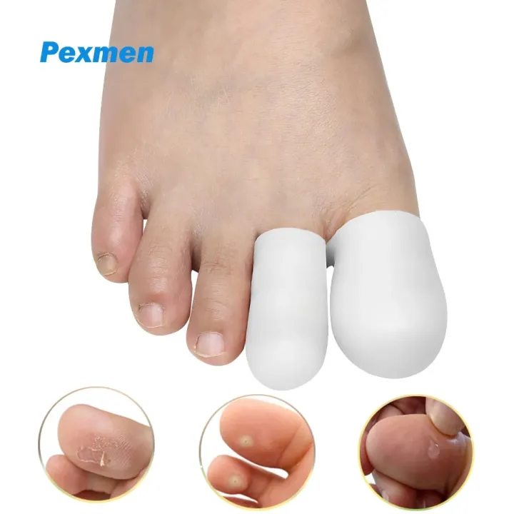 Pexmen 2Pcs Silicone Toe Caps Gel Toe Covers Provide Protectors and ...