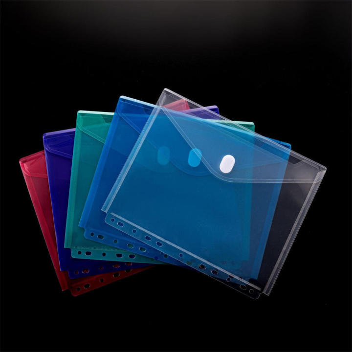 Plastic Transparent plastic file folders 11 holes A4 size Punched file ...