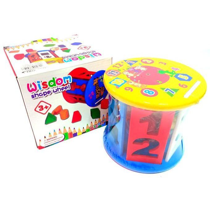 Wooden Toys Education Learning Montessori Wisdom Shape Wheel (Shape ...