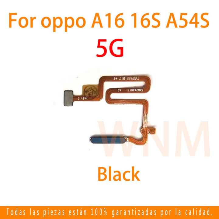 For Oppo A16 16S A54S 5G home button Ribbon with Fingerprint Sensor Flex Cable Touch ID flexible ...
