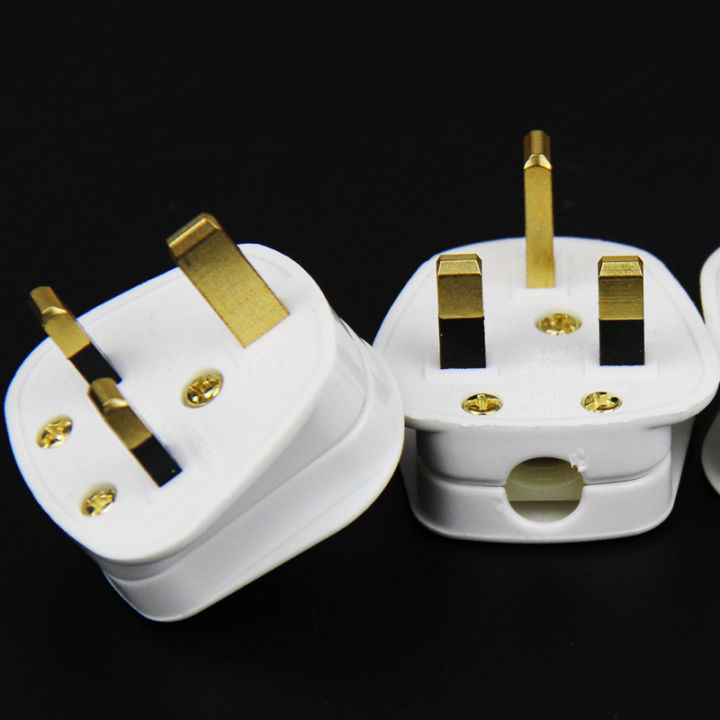 【LuxeGlow】White 3 Pin UK Mains Top Plug 13A 13 AMP Appliance Power ...