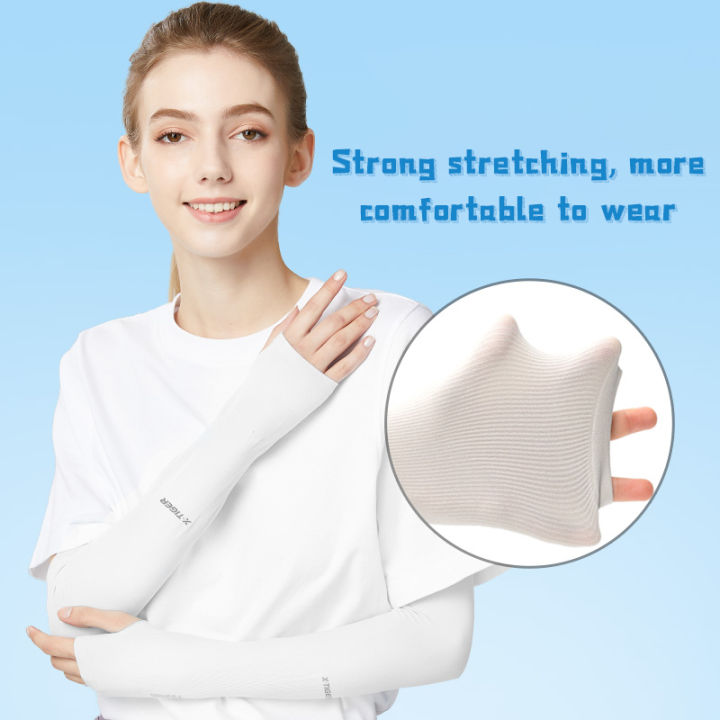 HOT X-TIGER Cycling Arm Warmer Summer Ice Fabric Running Cycling ...