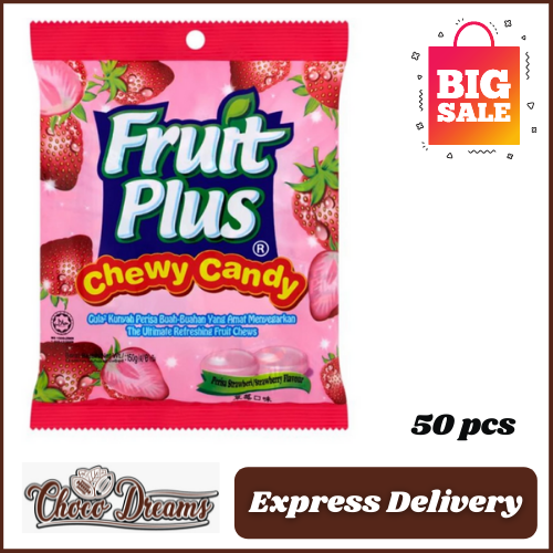 Fruit plus chewy candy strawberry - 150g | Daraz.lk