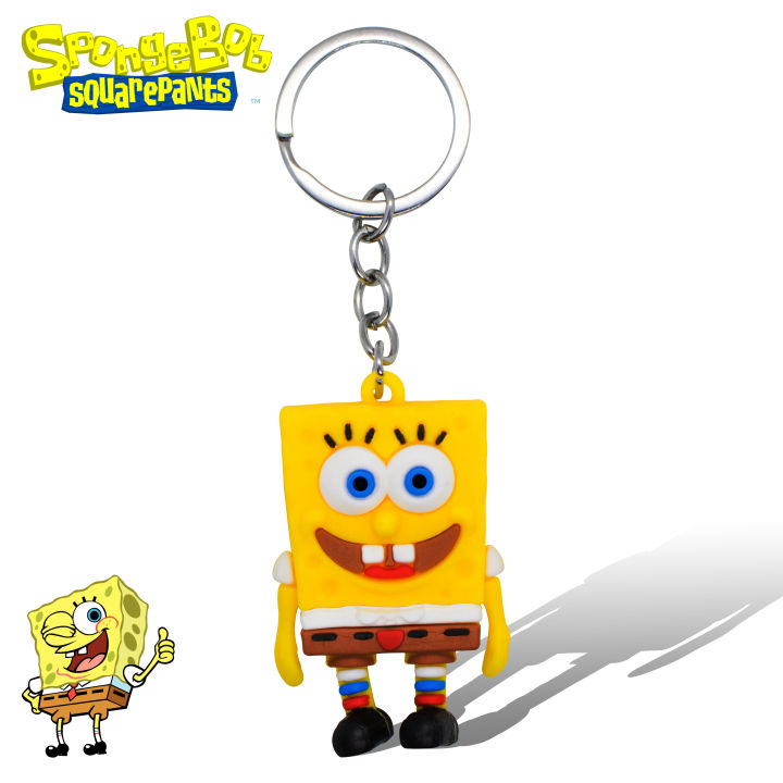 Cute Funny 3D SpongeBob SquarePants Figure Pocket Pendant Keychain Key ...