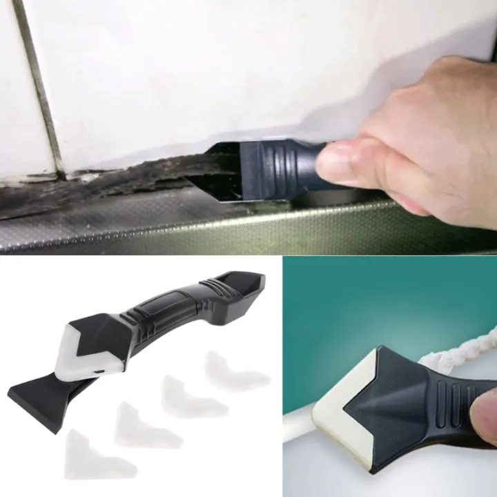 【StyleVoyager】3In1Sealant Angle Scraper, Silicone Trowel Grout Caulk ...