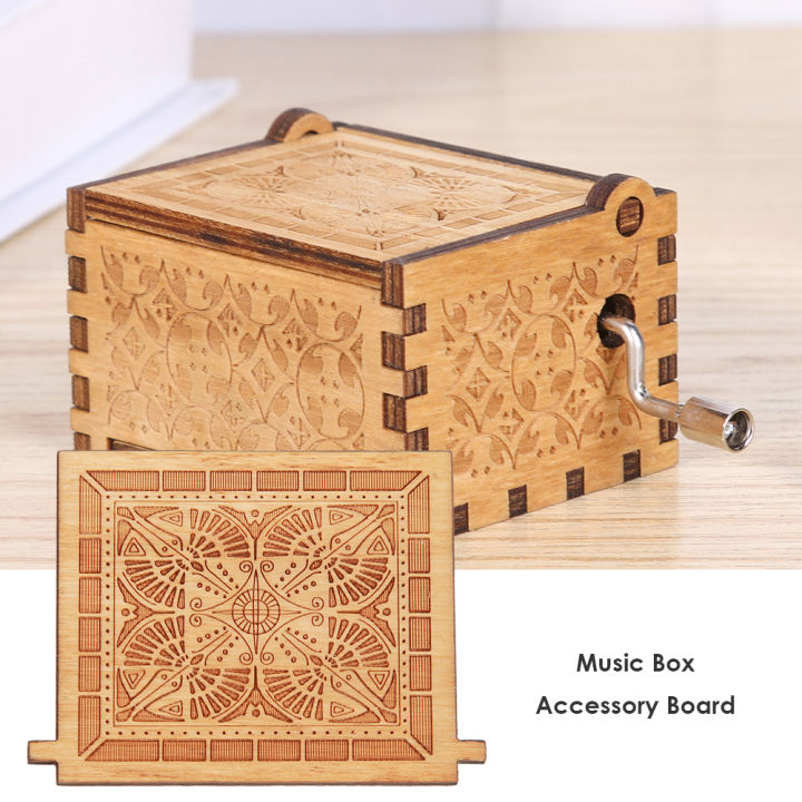 Handheld Music Boxes Birch Plywood Mini Retro Wood Board Accessories ...