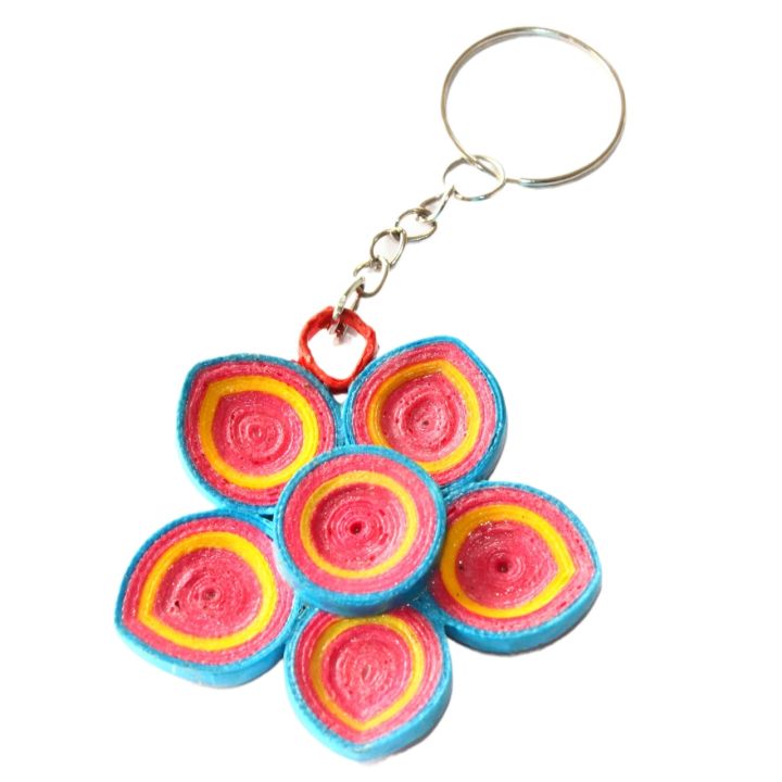 Creative handmade colorful paper key tags flower key tags 100% ...
