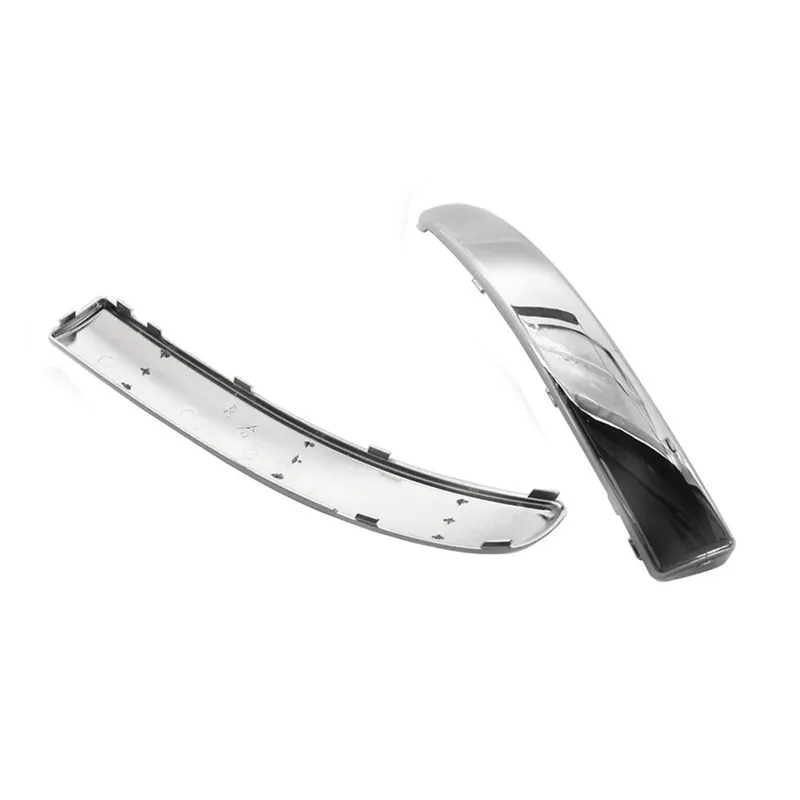 1Pair Chrome Front Bumper Lower Trim Strips Exterior Moulding Buffer ...