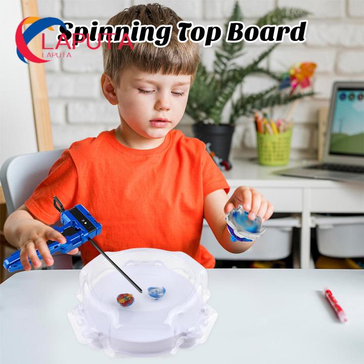 2-3 Player Spinning Top Board Clear Plastic Spinning Top Battle Board ...