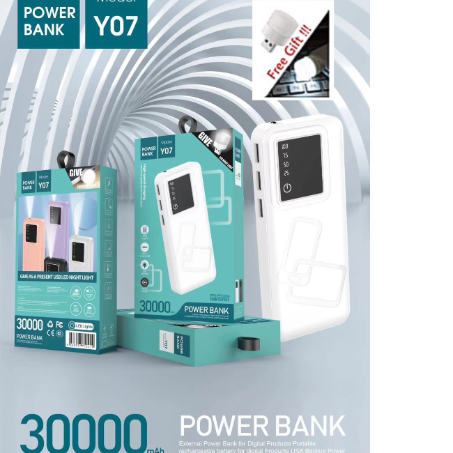 Y07 Power Bank 30000mah | Daraz.lk