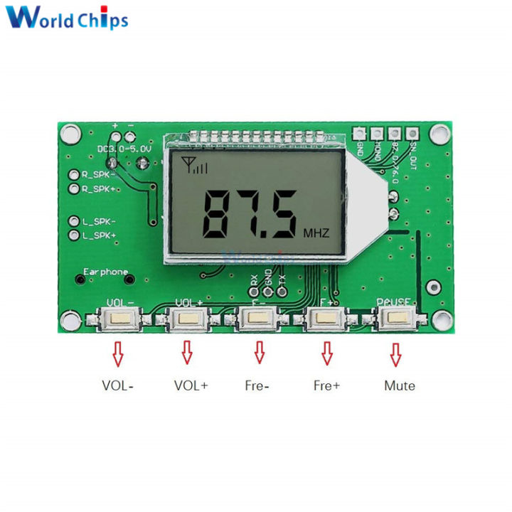 【Huaxiacuye8718】DC 3-5V FM Module FM Transmitter Module Wireless ...