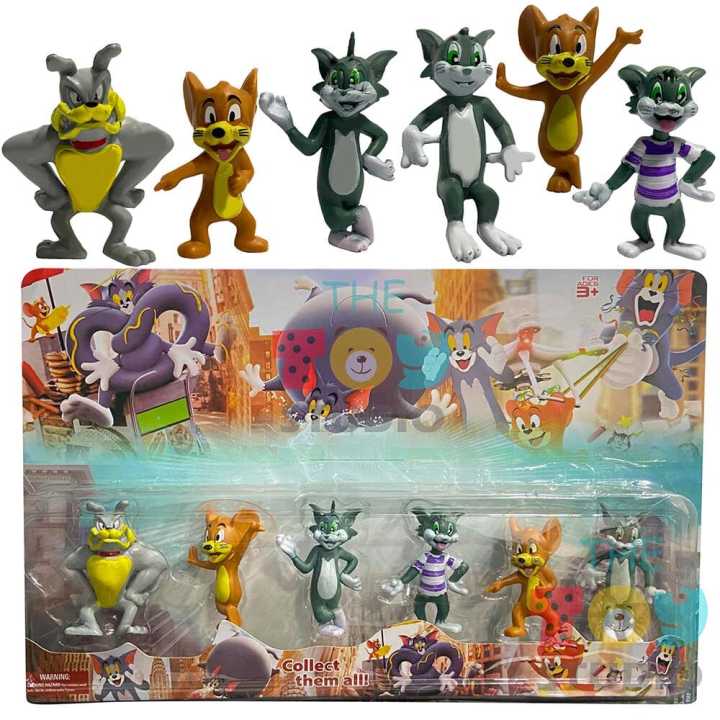 Tom Jerry 5pcs Anime Cartoon PVC Action Figures Cat Mouse Models Gift ...