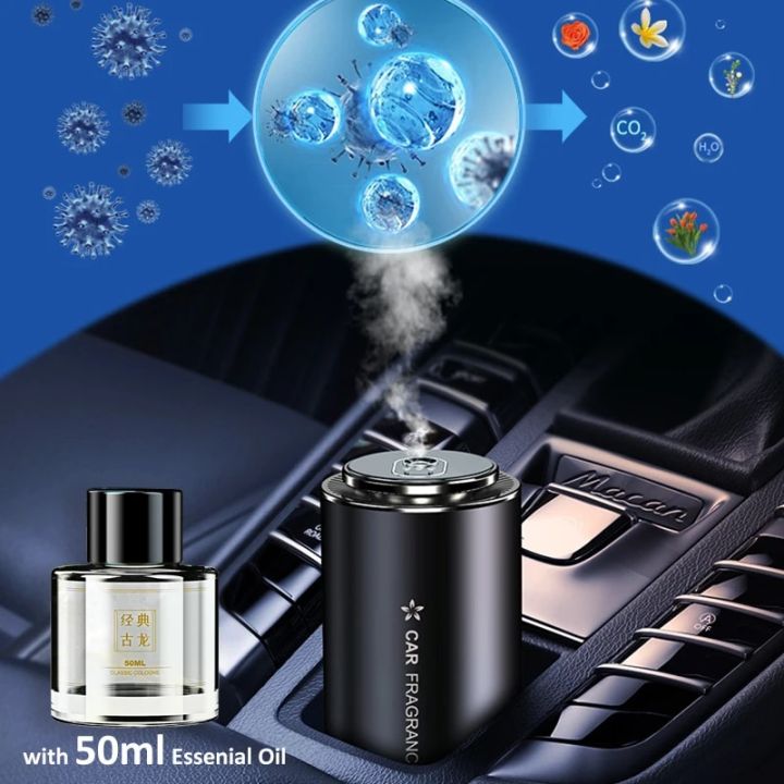 Universal Car Air Fresheners with 50ml Cologne Essential Oil Car Aroma Diffuser Automatically ...
