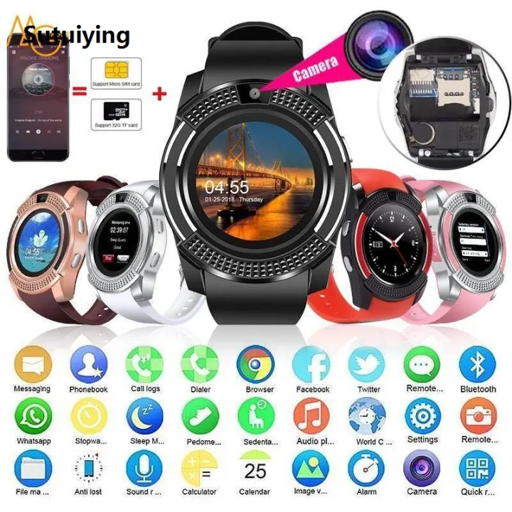 Sutuiying 【Original】Bluetooth Smartwatch Touch Screen Smart Wrist Watch ...