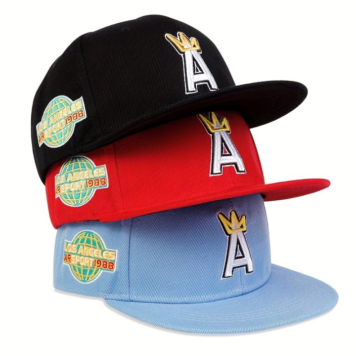 Hip Hop Fashion Baseball Cap Crown A Letter Embroidery Snapback Hats ...