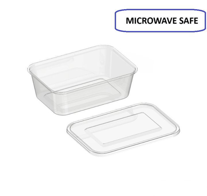 10pcs 750ml empty plastic box with lid clear food storage container ...