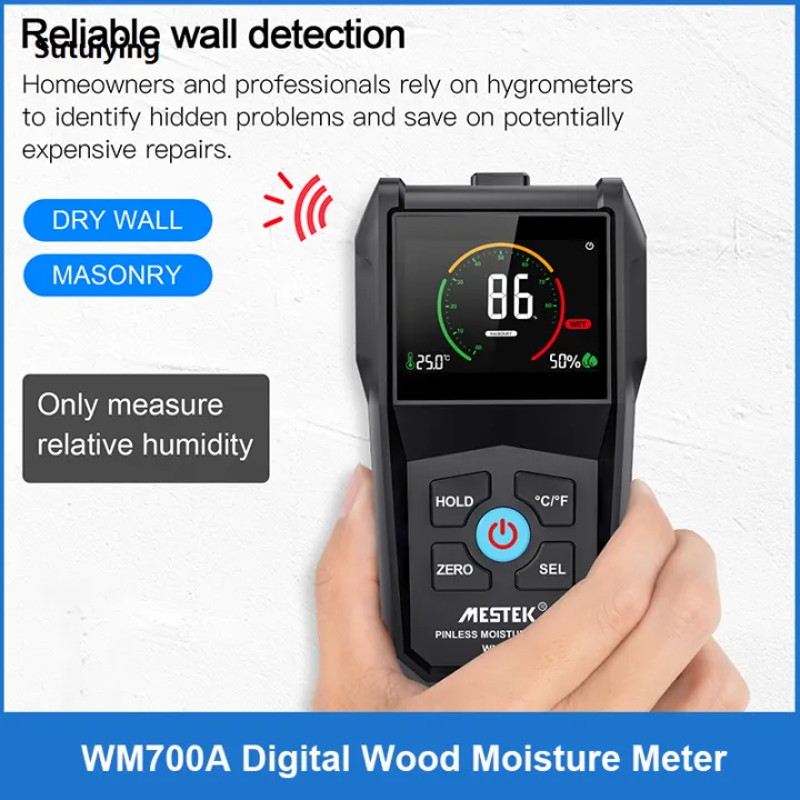 Sutuiying WM700A Digital Wood Moisture Meter for Wood Drywall Non ...