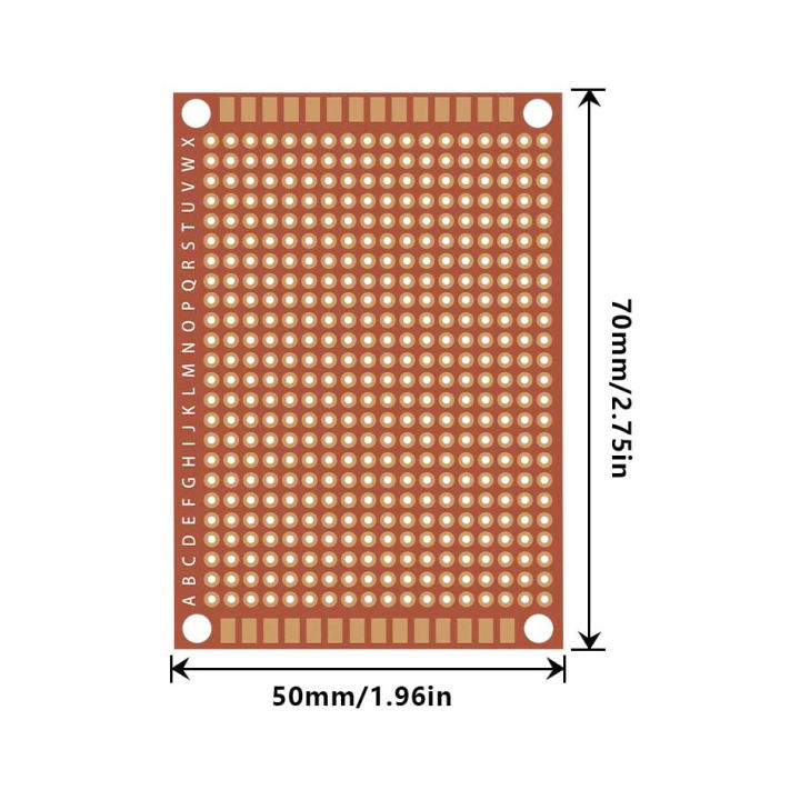 20 Pcs Copper Perfboard Paper Composite Boards 5 Cm X 7 Cm Breadboard ...