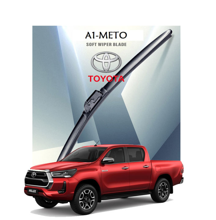 TOYOTA HILUX SILICONE WIPER BLADE, METO SOFT FRONT PAIR | Daraz.lk