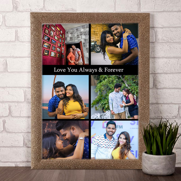 A4 Size photo frame- Gold Dot frame 6 photos -10 | Daraz.lk