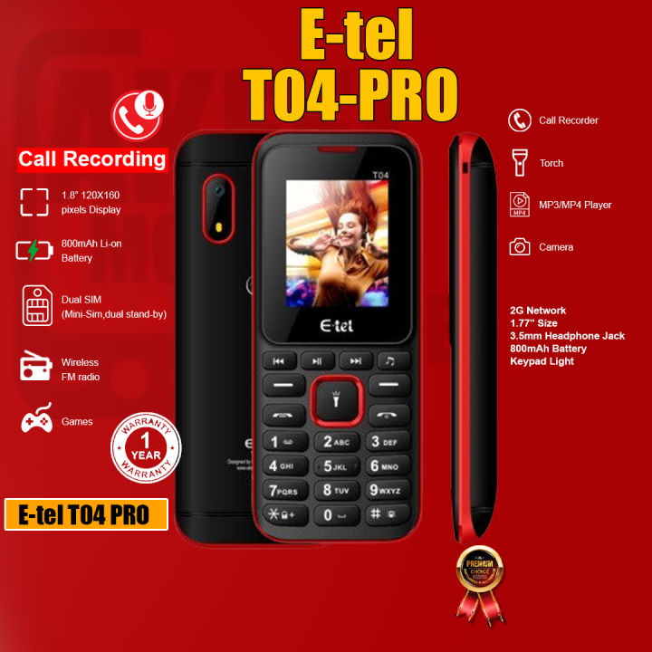 E-tel T04 Pro Feature Phone | Daraz.lk