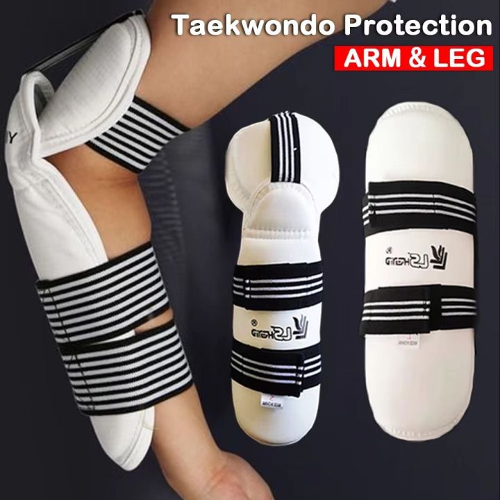 Martial Arts PU Taekwondo Protective Gear Shin Guard Sports Safety ...