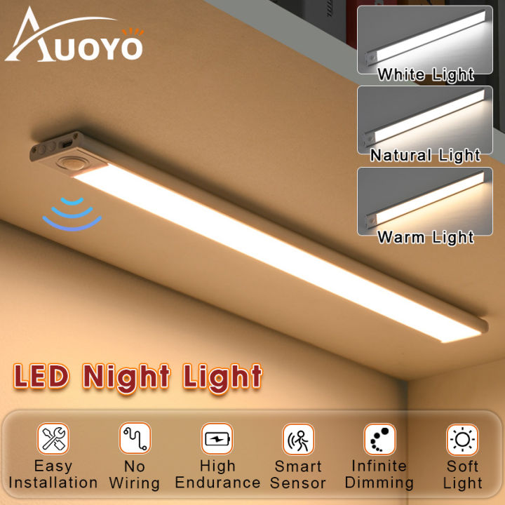Auoyo 30CM Sensor LED Light Night Light LED Long Light Ultra Thin Light ...