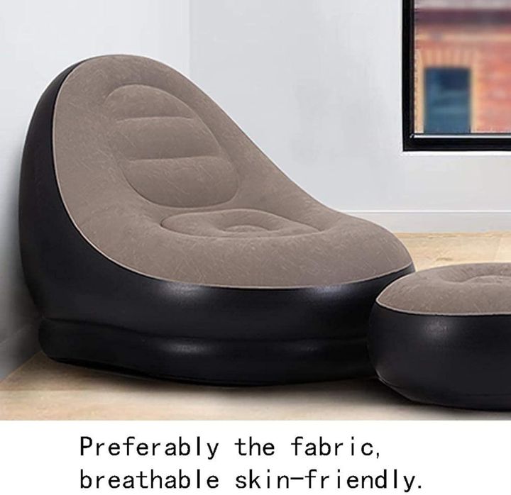 Inflatable Lounge Chair with Footrest, Portable Inflatable Seats ...