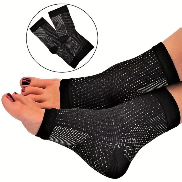 【FOOT SOFA】2 Pair Compression Socks for Ankle Support, Open Toe Design ...