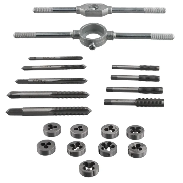 NCANRUI 20Pcs Metric Hand Tap and Die Set M3-M12 Screw Thread Plugs ...