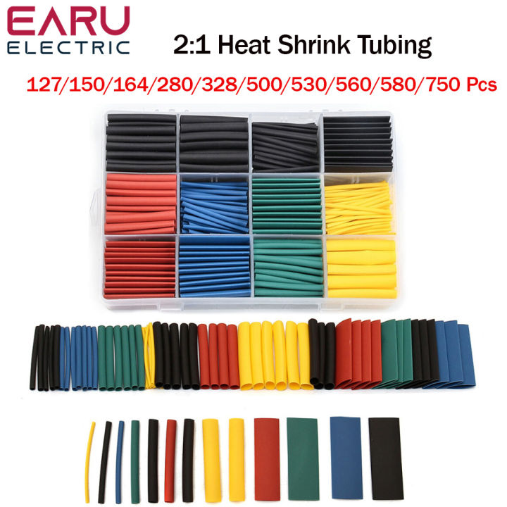 127-750pcs Heat-shrink Tubing Thermoresistant Tube Heat Shrink Wrapping ...