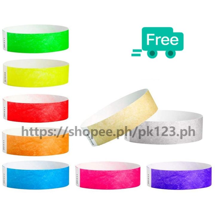 100pcs disposable wristband paper waterproof event wrist tyvek sticker ...