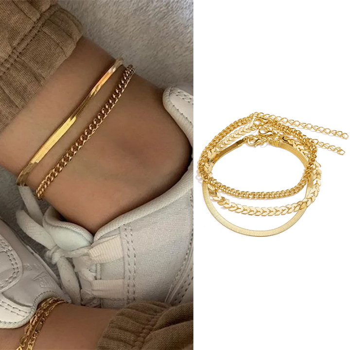 New 2025 Elegant Female Wheat Feet Chain Anklet for Women | Daraz.lk