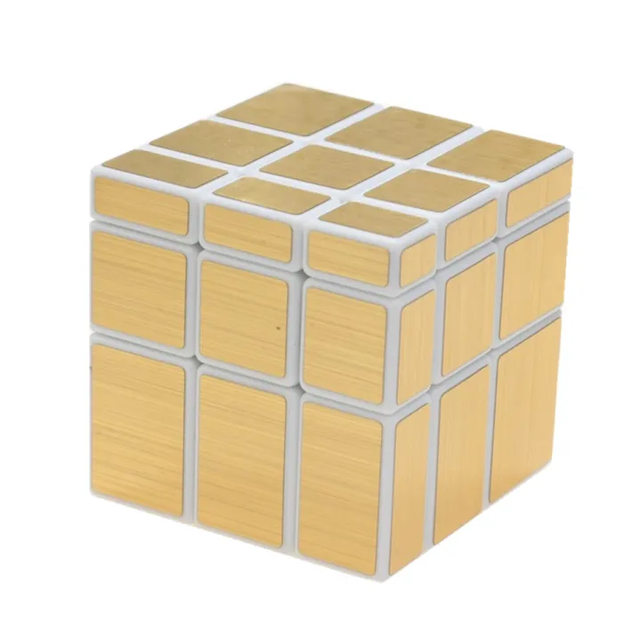 【SkinHorizon】ShengShou 3x3 Mirror Magic Cube professional 3x3x3 Gold ...