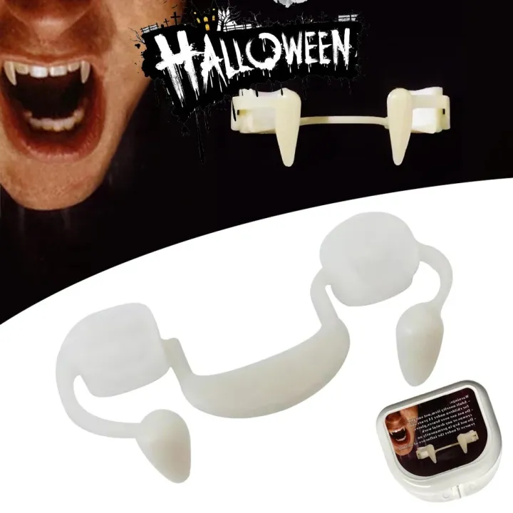 vampire teeth New Halloween Cosplay Retractable Vampire Teeth Dentures ...