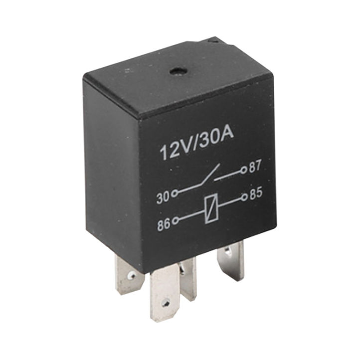 5 X 30A AMP 12V 4Pin Car Auto Relay Kit SPST For Fan Fuel Pump Light ...