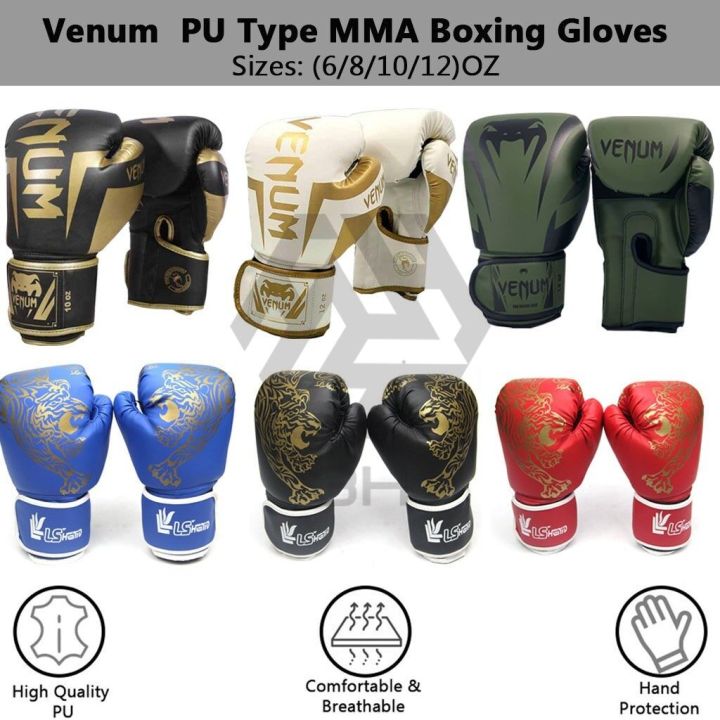 3H Boxing/MMA Gloves [Full Finger]for Training Muay Thai Kids Adult ...