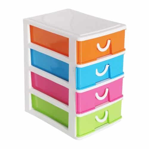 Mini Drawer Plastic Storage Box 4 Drawers Accessory Case | Daraz.lk