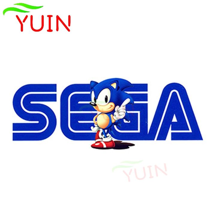 YUIN Latest Personality Funny SEGA Sonic Vintage Logo Car Sticker ...