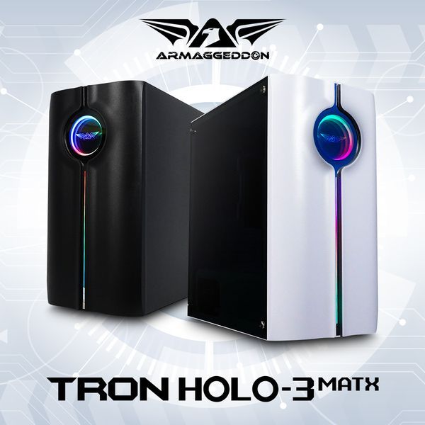 ARMAGGEDDON TRON HOLO 3 MATX PC CASE (WHITE) | Daraz.lk