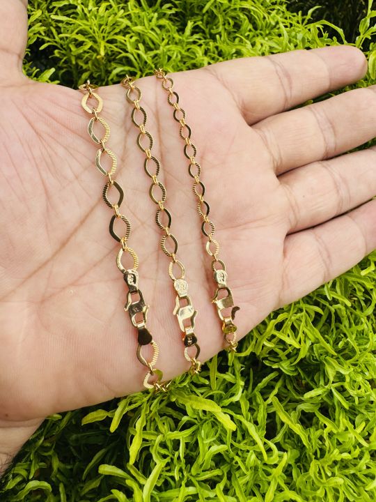 BOOM Gold plated chein Rich Look New Half Machine Cut 4MM,5MM,6MM Link ...
