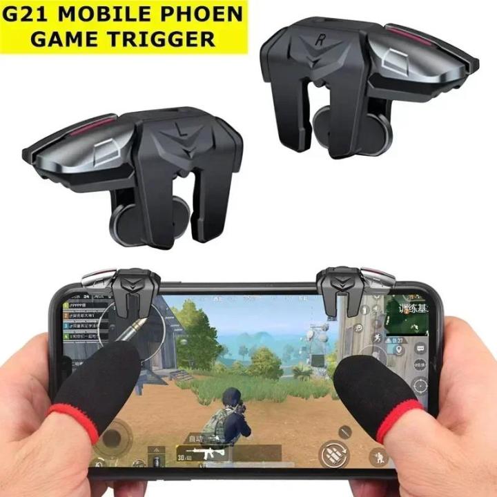 G21 Six Fingers Mobile Phone Game Trigger for PUBG Aim L1 R1 ABS Key ...