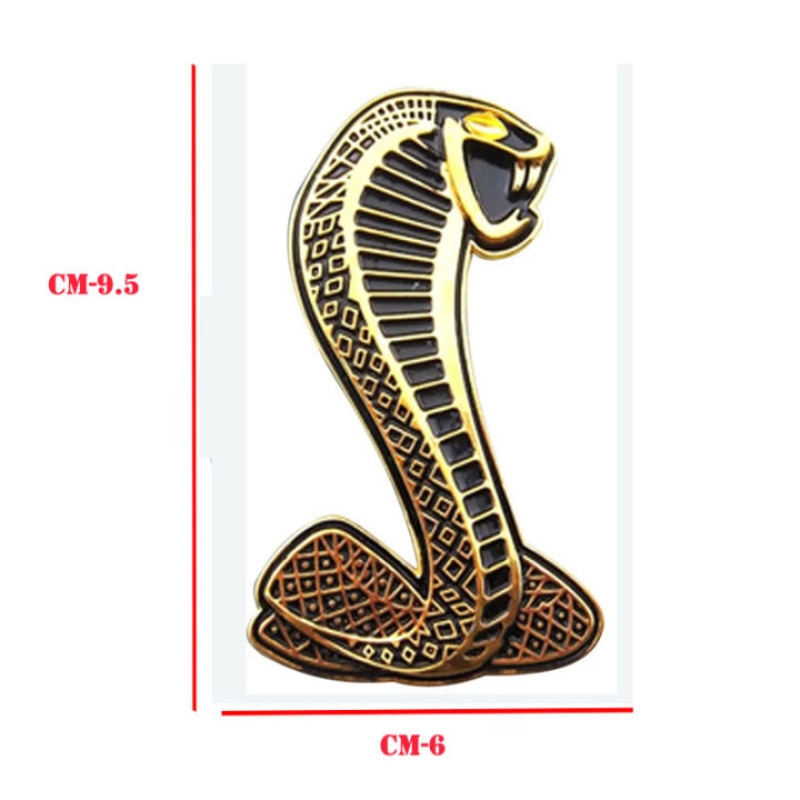 3D Metal Cobra Snake Cobra 3D Emblem Sticker Metal Auto Car Shelby ...