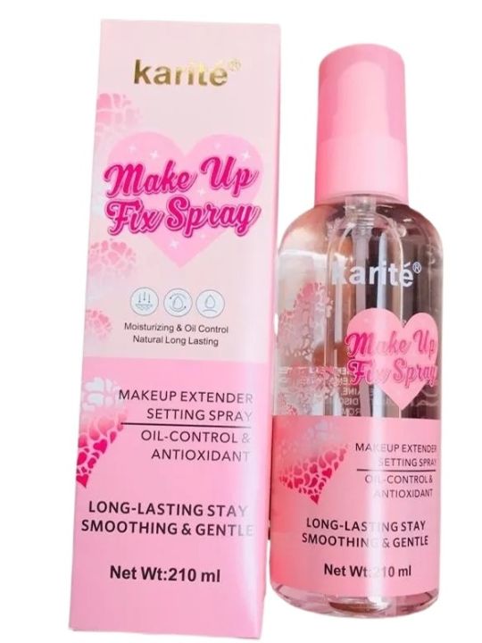 KARITE Make Up Fix Spray (kmfs) Long Lasting Stay Smoothing & Gentle ...